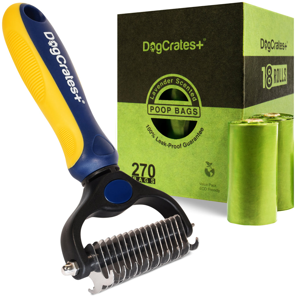 Biodegradable Poop Bags & Undercoat Rake Tool Bundle for Pet Owners ...